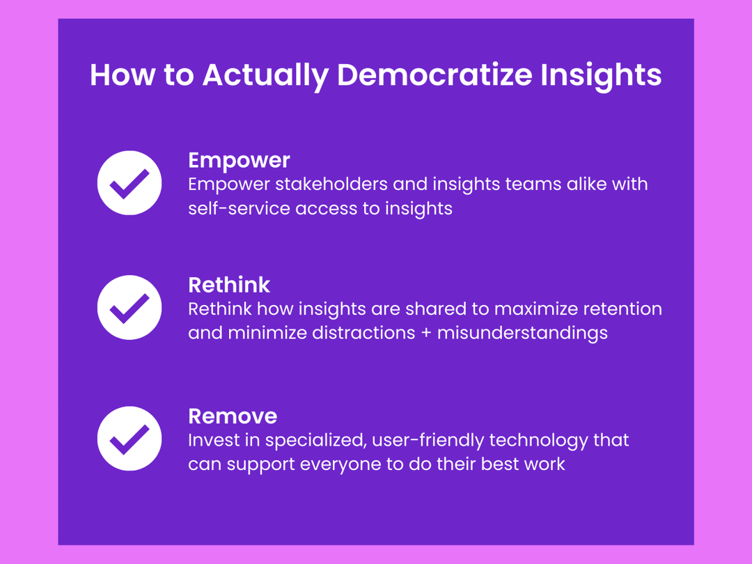 What Does it Mean to Democratize Insights?